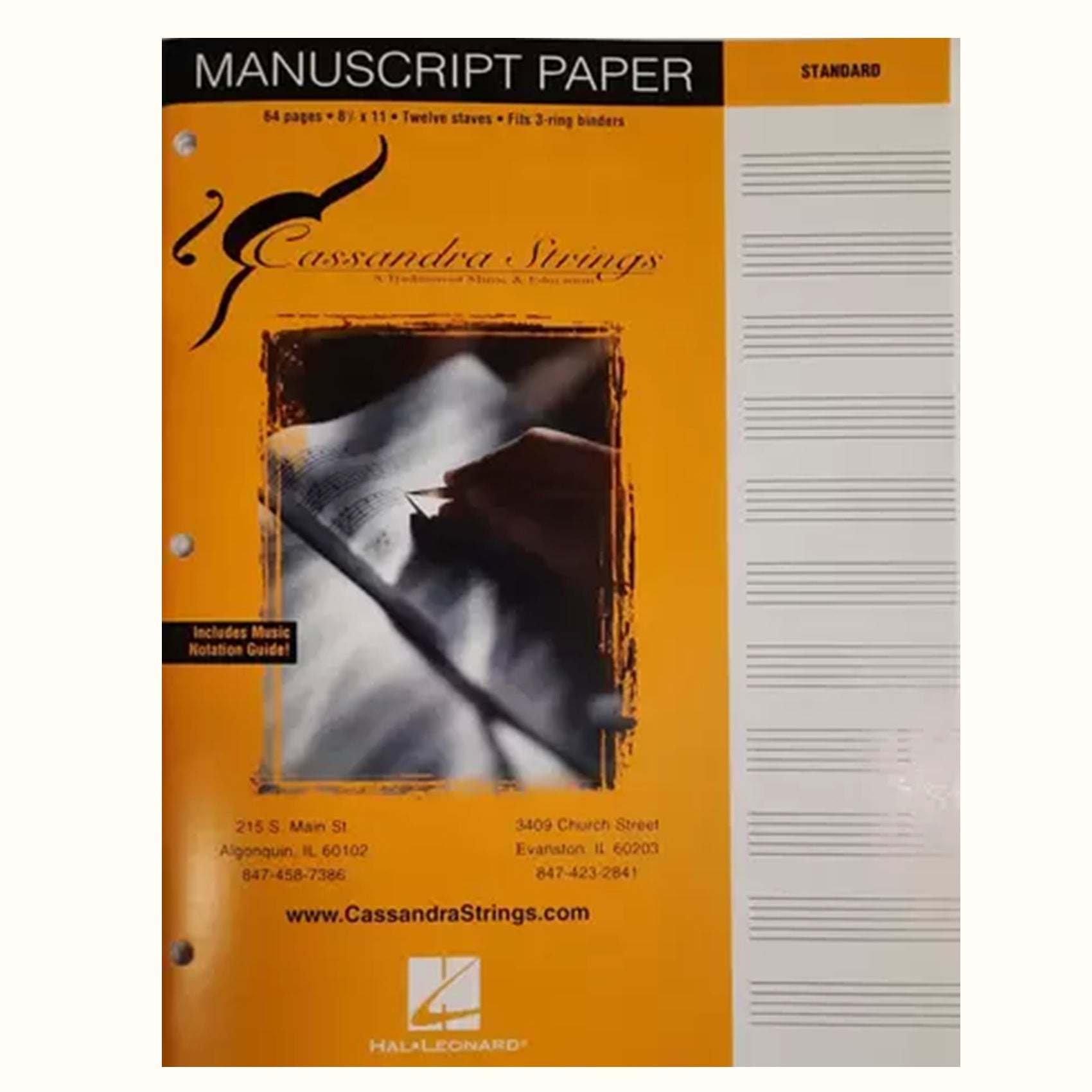 Manuscript Paper - Standard Bound – cassandrastrings.com
